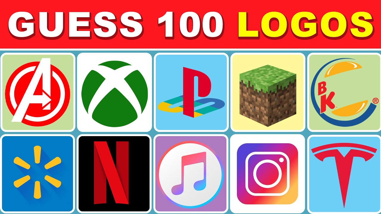 Can You Name All 100 Famous Logos in This Logo Quiz? | Guess The Logo ...