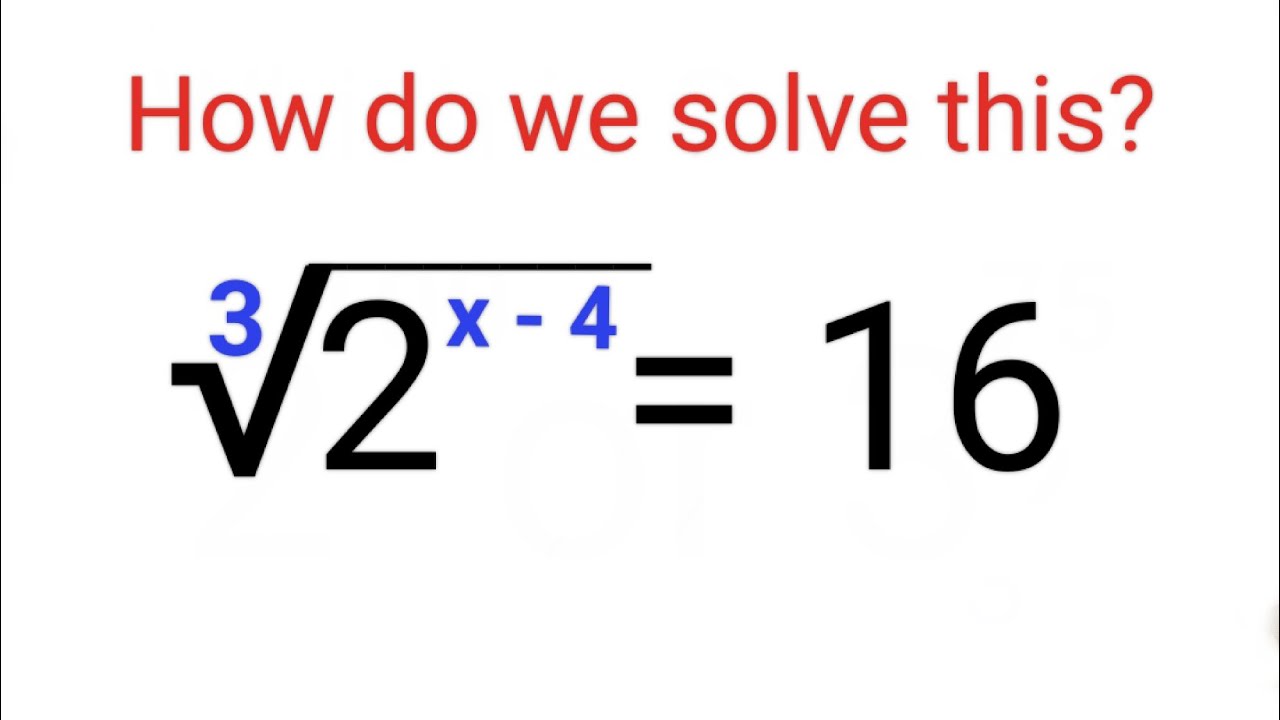 A NICE indices problem! How to solve this kind of exponential problem ...