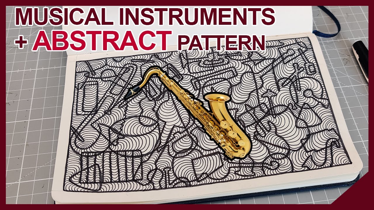 Drawing abstract musical instruments - YouTube
