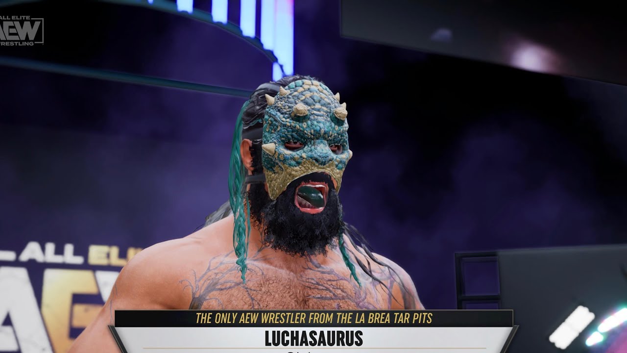 AEW: Fight Forever - Luchasaurus | Entrance & Finishers - YouTube