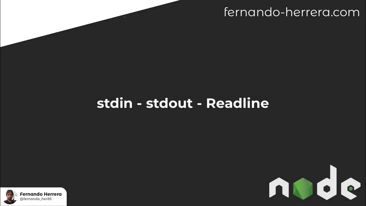3 Stdin Stdout Y Readline En Node Youtube
