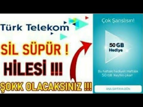 TURK TELEKOM SİL SÜPÜR HİLESİ %100 OLUYOR (KANITLI,50GB KAZAN)