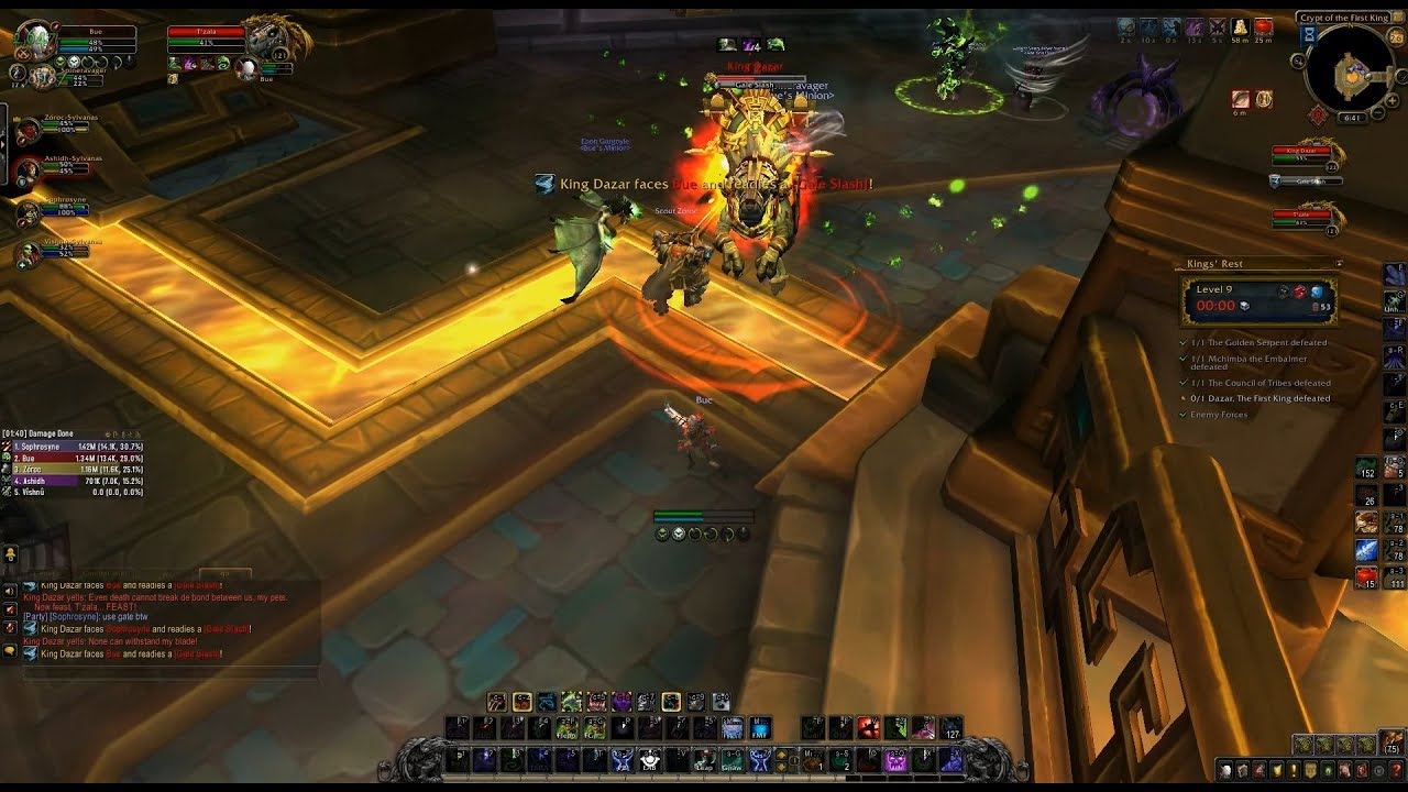 WoW BFA - King's Rest Mythic +9, Dazar, the First King (Last Boss ...