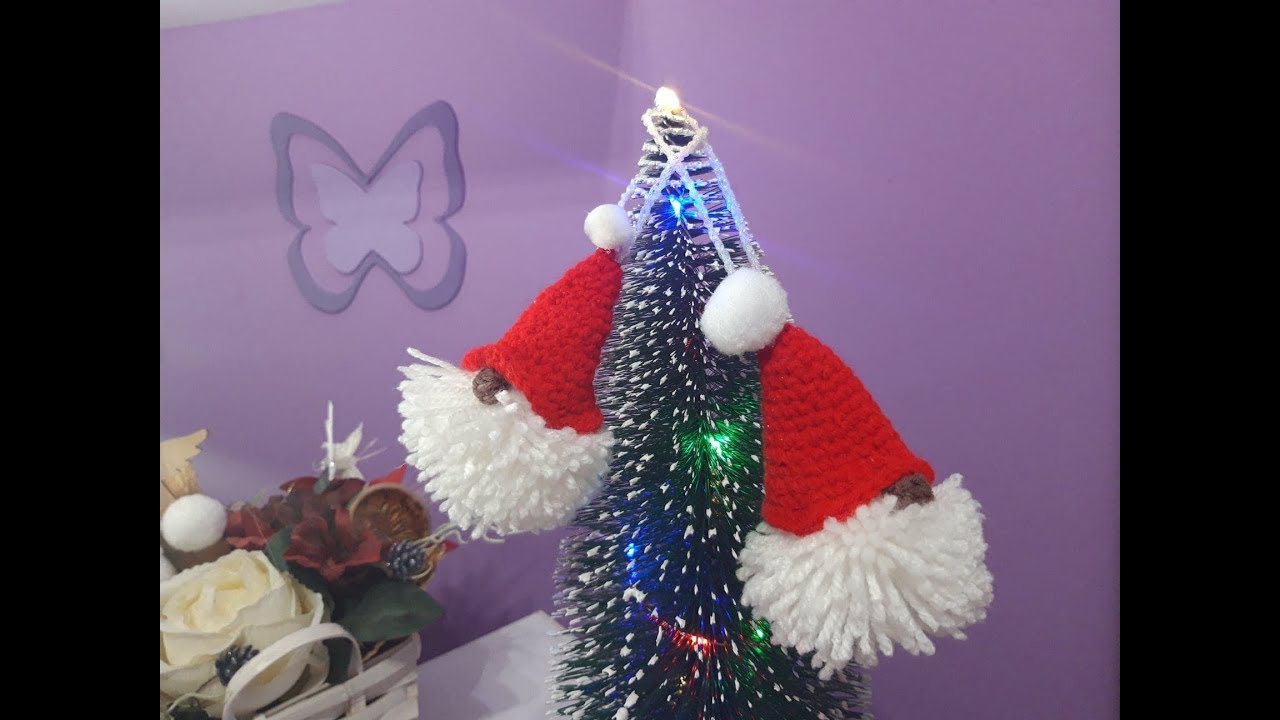 Gnom crosetat - Ornament pentru brad - YouTube