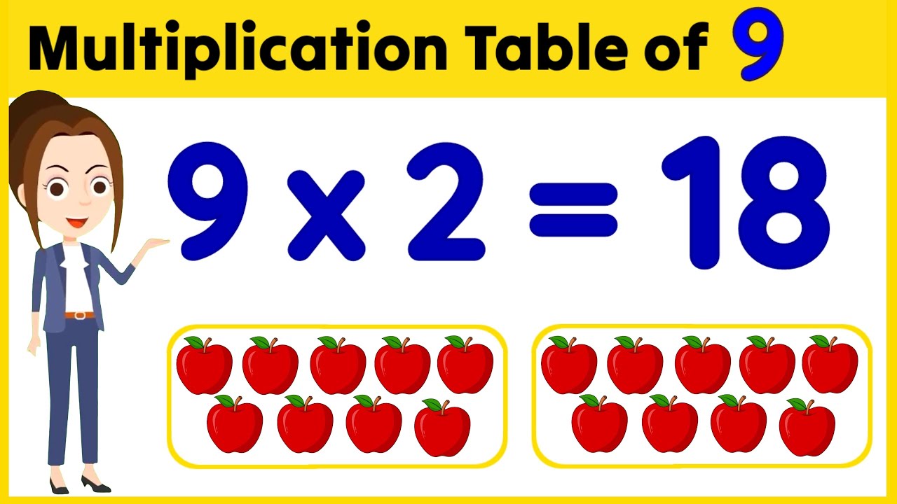 Multiplication Table of 9 | Table of 9 | Math for Beginners ...
