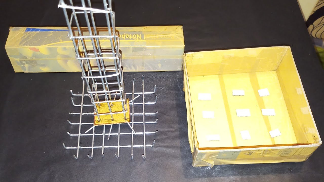 how to make column footing pcc reinforcement details - YouTube