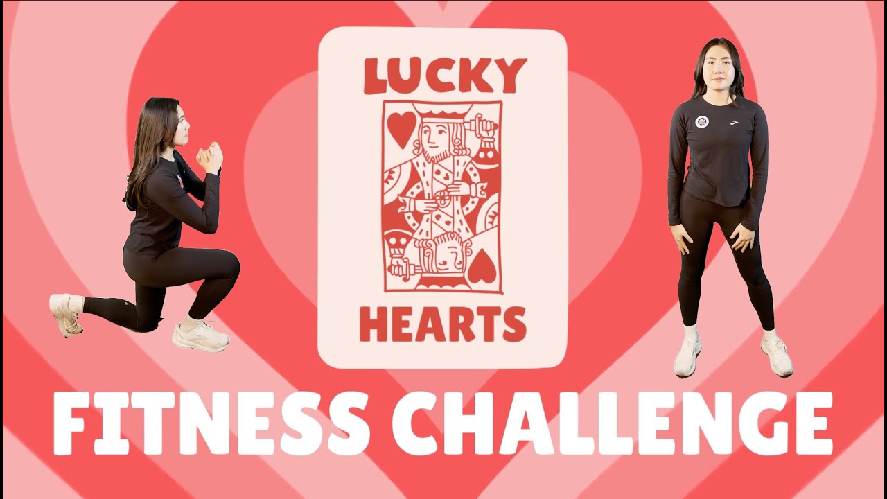 Valentine's Day Workout Game | Lucky Hearts Challenge! - YouTube