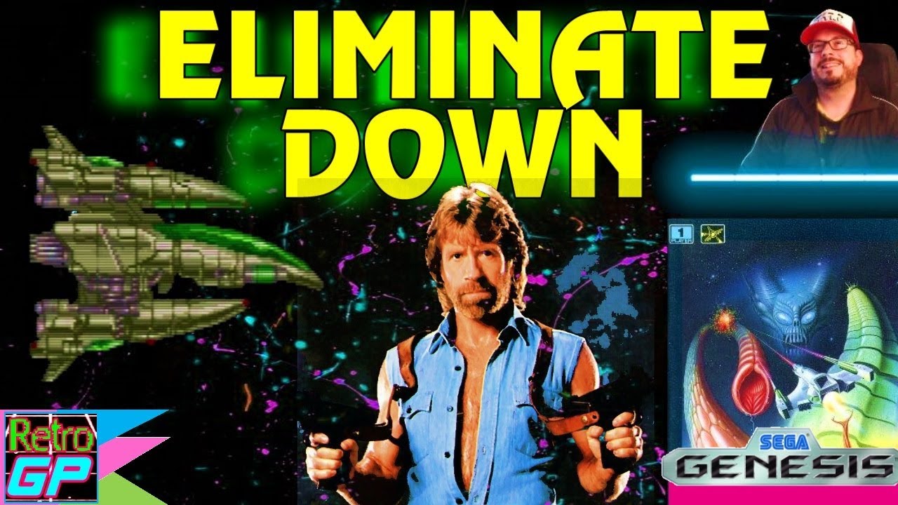 Eliminate Down on SEGA Genesis Mega Drive - Classic 90s SHMUP!! - Retro ...