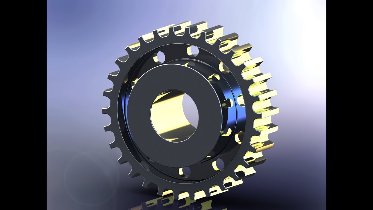 Diseño de un engrane o rueda dentada en Solidworks 2014 - YouTube