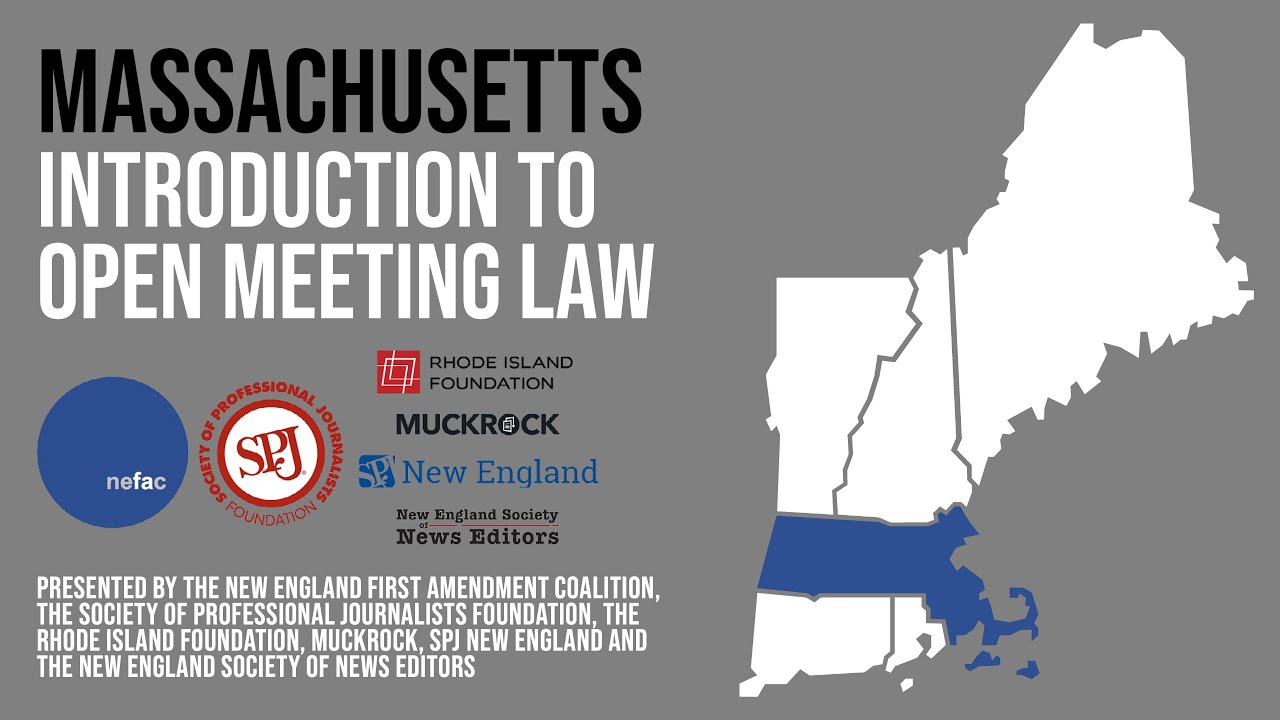 Massachusetts: Introduction to Open Meeting Law - YouTube