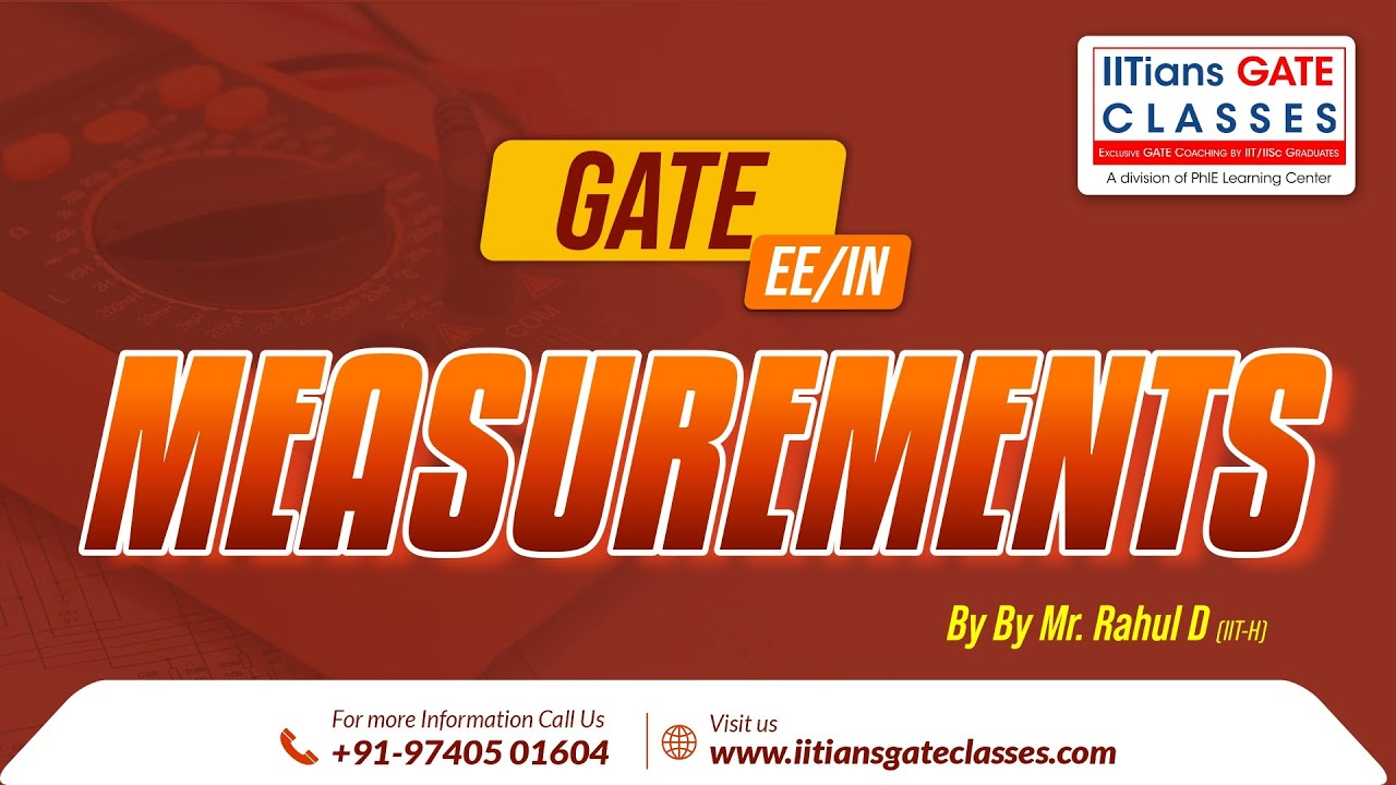 Electrical Measurements | Introduction L1| GATE/PSU EE & IN lecture ...