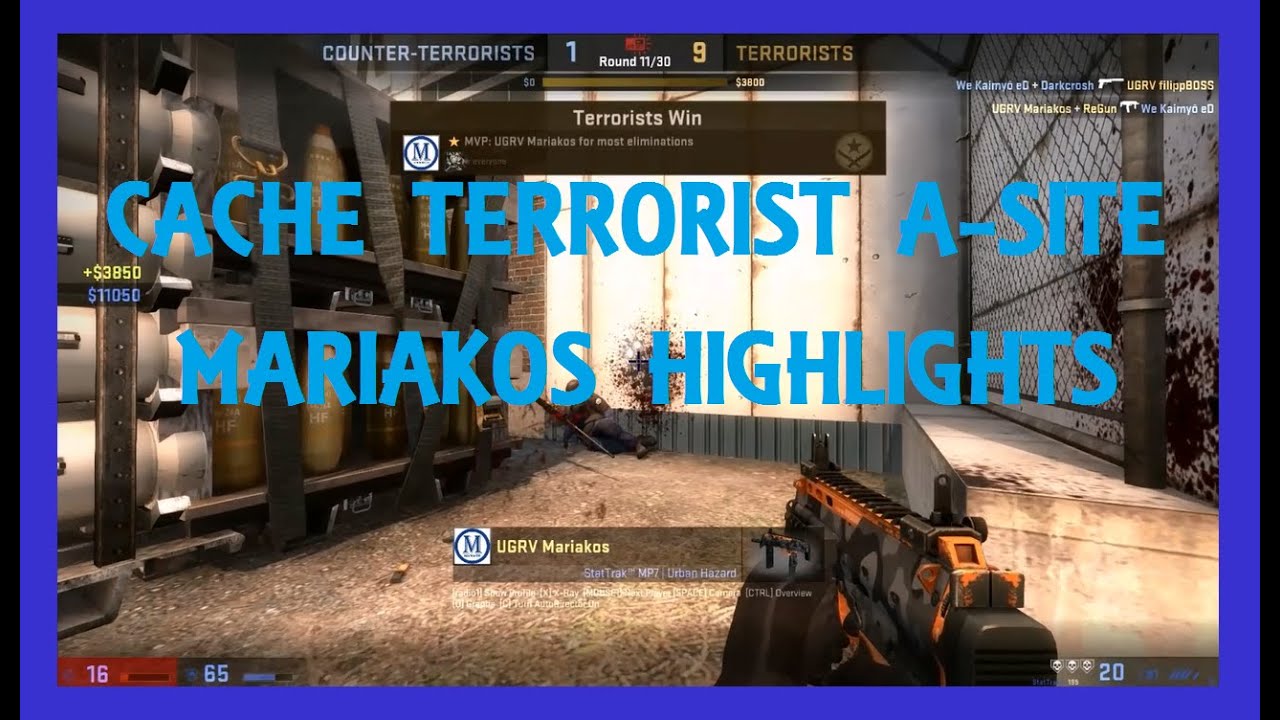 CS:GO | Cache Terrorist A-site (Mariakos highlights) - YouTube
