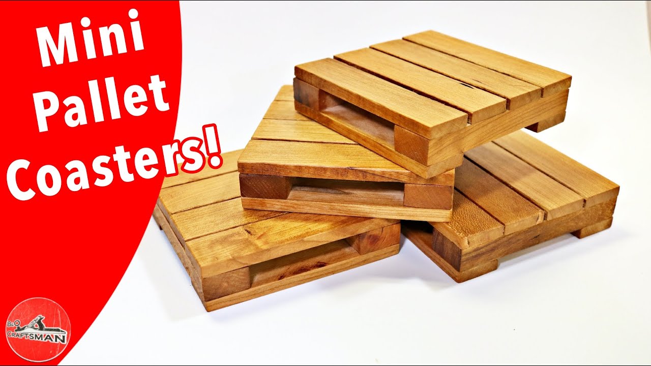 Mini Pallet Coasters - YouTube