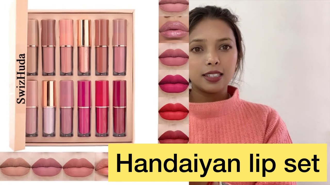 12 lipsticks under 500/- 😱 All nude shades containing Handaiyan lip set ...