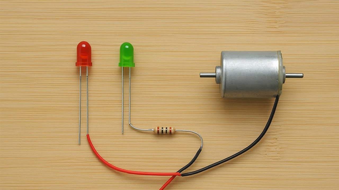 Simple LED Polarity Test for DC Motors (3V–48V) - YouTube