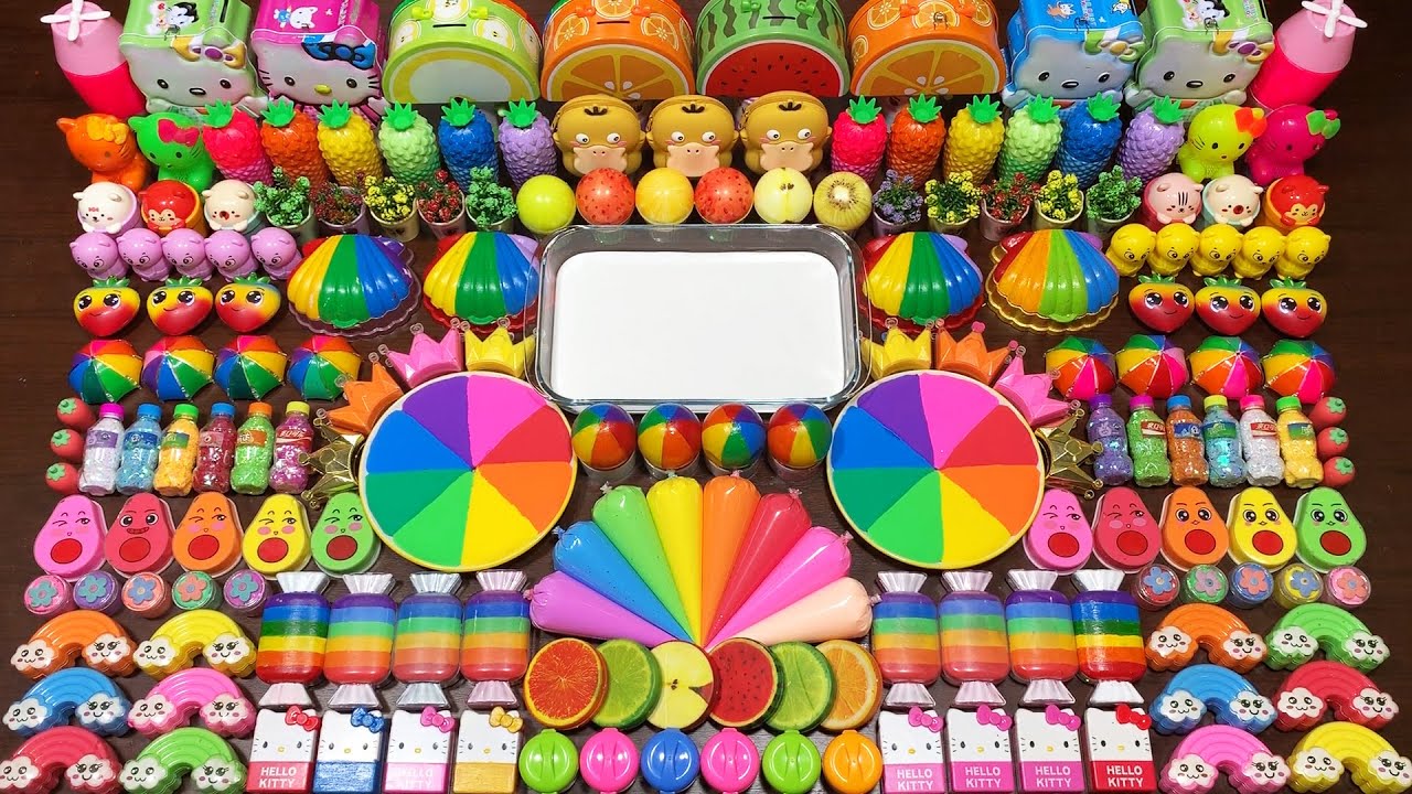 SATISFYING WITH MAKEUP AND GLITTER ! Mixing Random Things Into GLOSSY ...