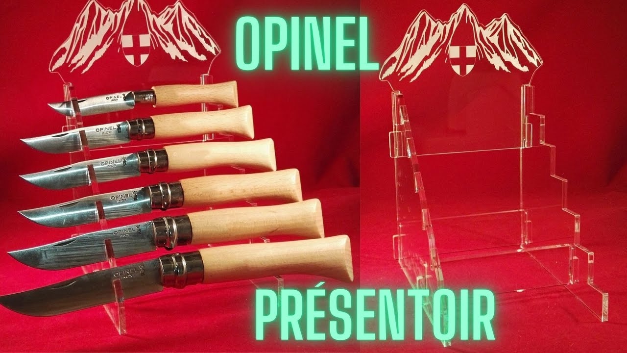 Présentoir / Support pour couteaux Opinel en Plexiglass - YouTube