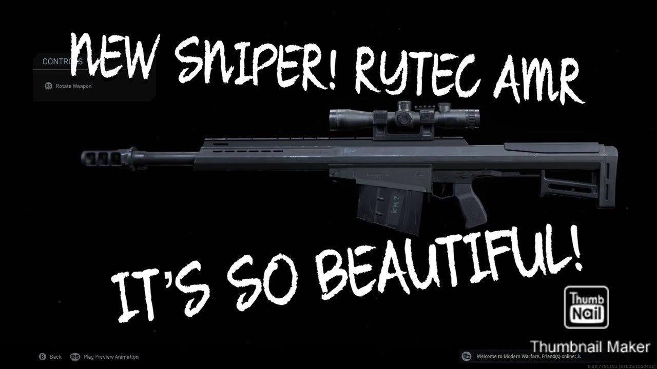 New RYTEC AMR “Barrett 50. Cal” sniper in COD MW 2019 - YouTube