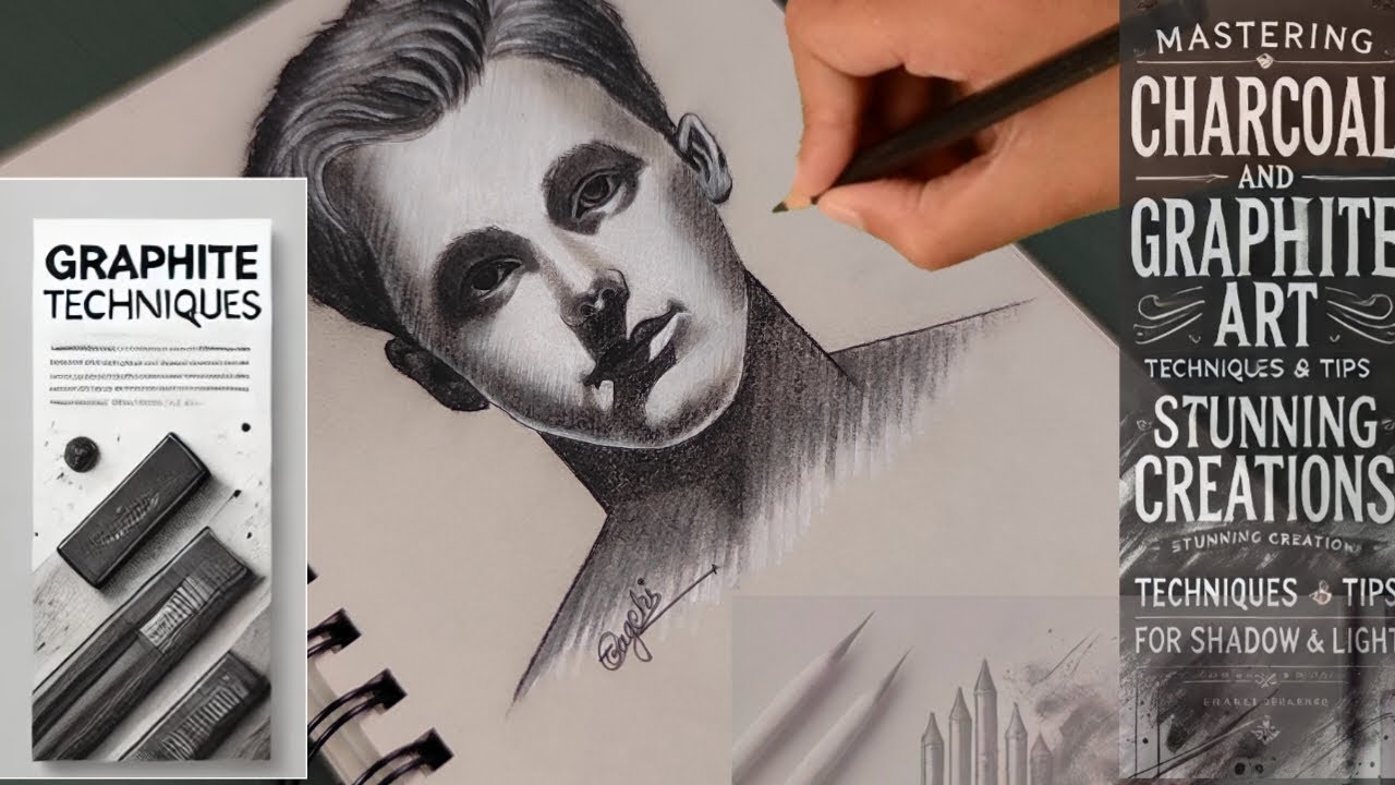 Realistic Portrait Drawing | Charcoal & Graphite Shading Techniques for ...