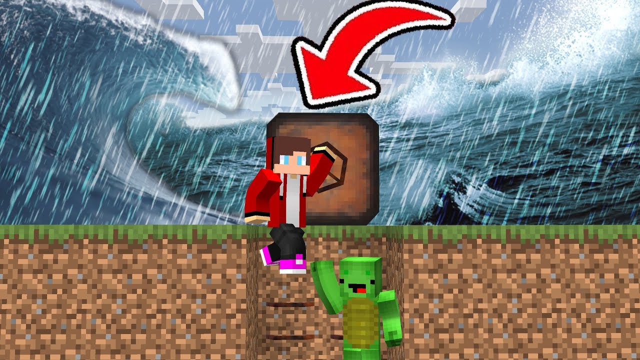 Tsunami vs Security House Base In Minecraft JJ and Mikey challenge ...