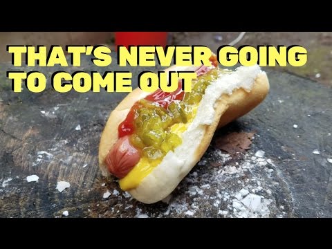 Slow Motion Hot Dog, Ketchup, Mustard, Relish Vs. Sledgehammer