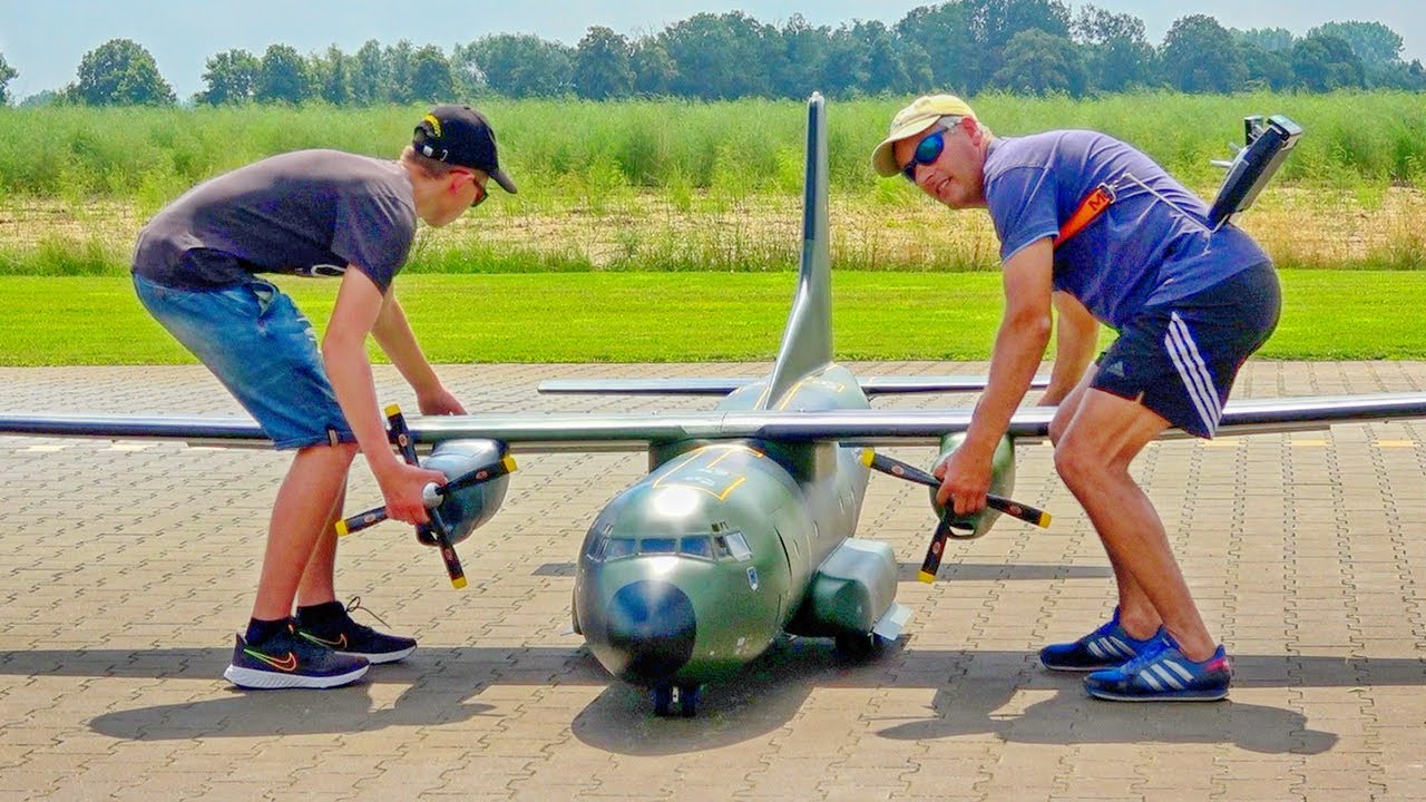 GIANT RC TRANSALL C-160 SCALE AIRPLANE DEMONSTRATION FLIGHT - YouTube