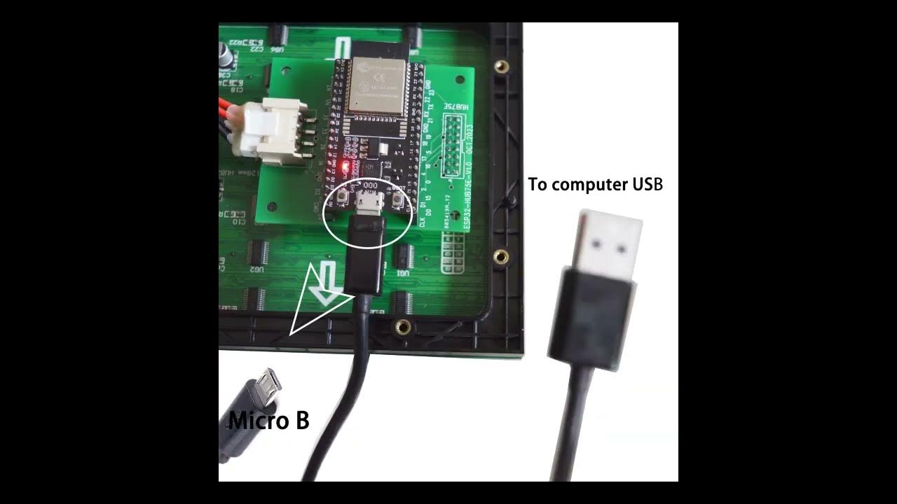 ESP32 HUB75 KIT display texts use Github project P3 P4 LED Matrix - YouTube