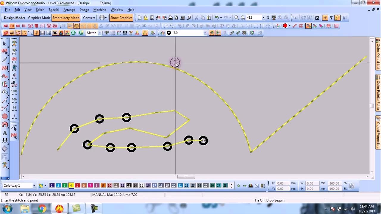 Wilcom-How to use Sequin in Wilcom Software English #wilcom #tutorial #embroidery #english # ...