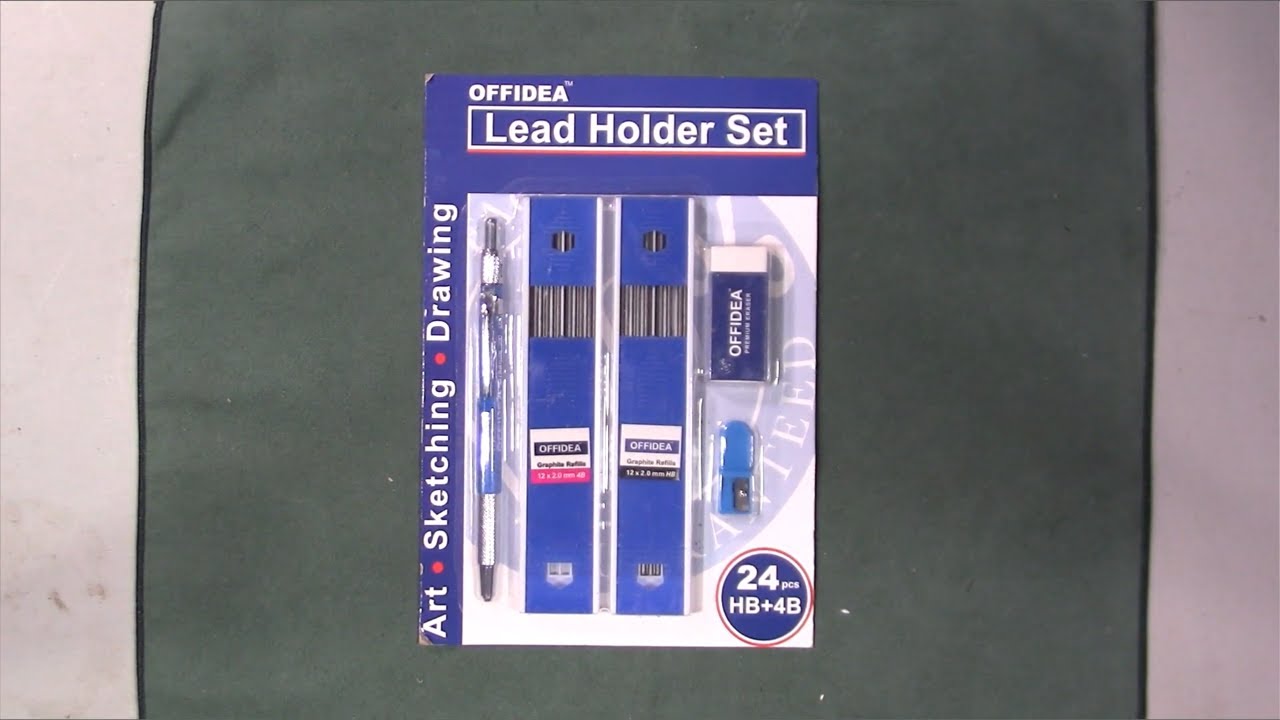 2mm Lead Holder Set - Professional Mechanical Drafting Pencil unboxing ...