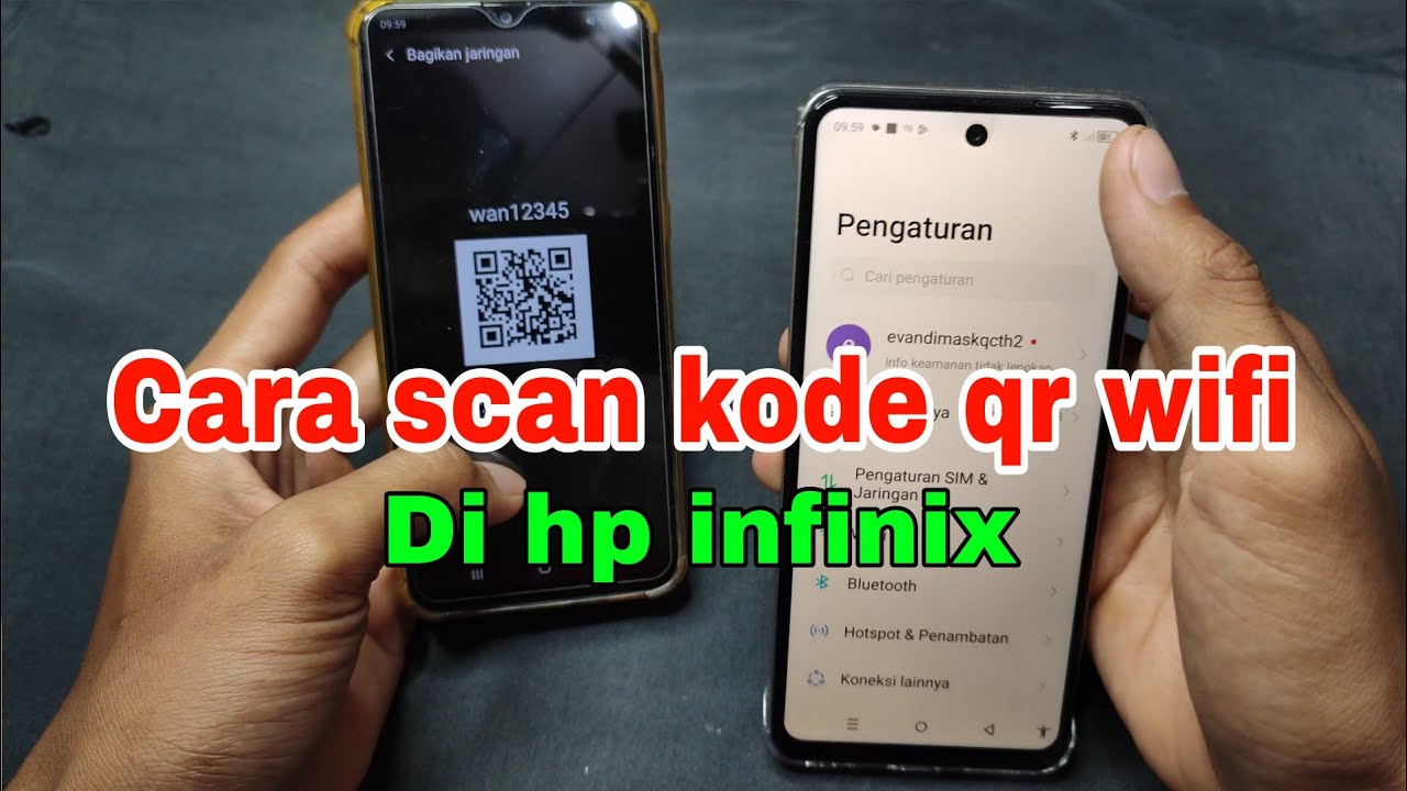 Cara scan kode qr wifi di HP infinix kalian - YouTube