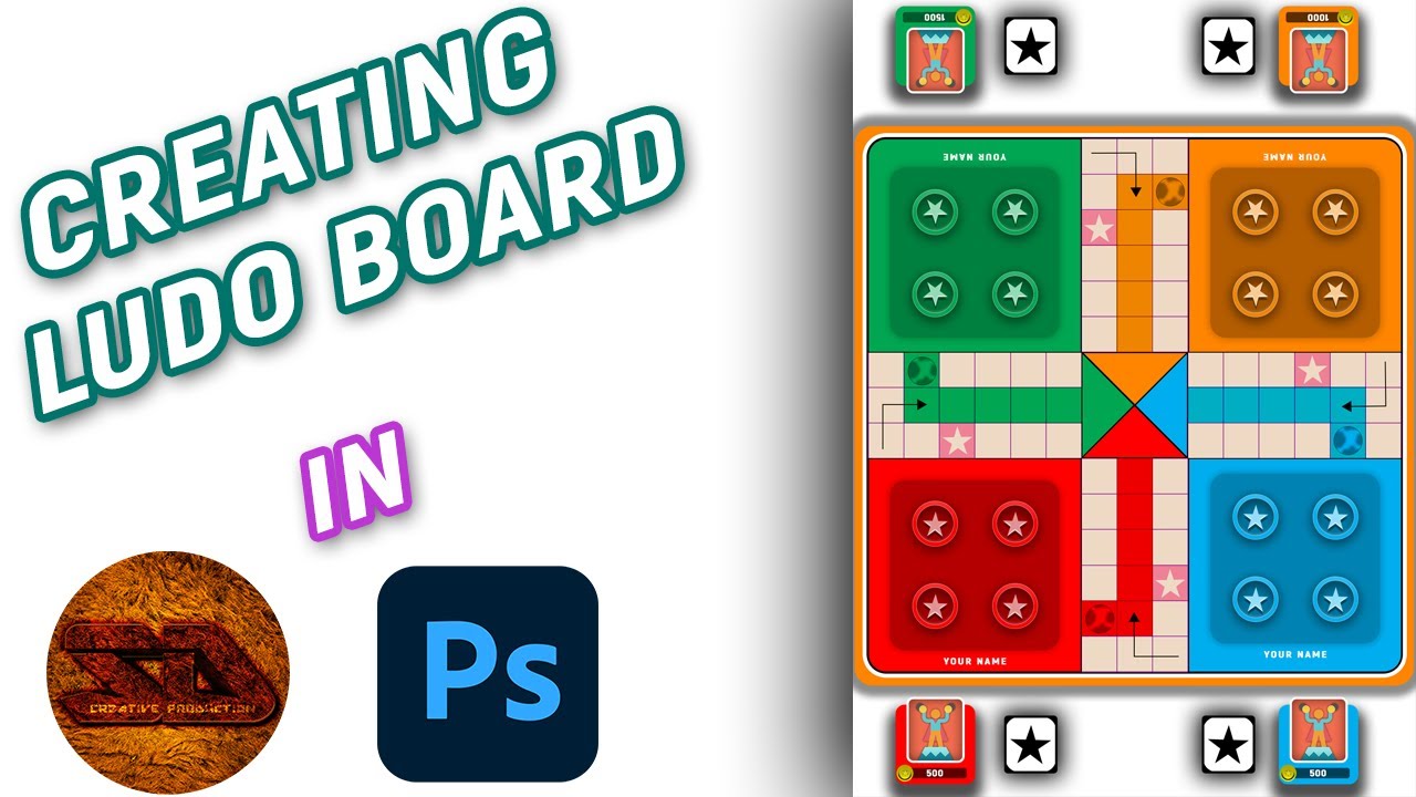 Ludo Game Design In Photoshop CC-2020 - SD Creative Productions - YouTube