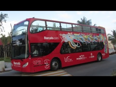 Barcelo Maya Bus Ride Cancun Mexico Riviera Maya Playa del Carmen - YouTube