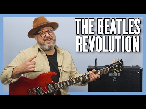 The Beatles Revolution Guitar Lesson + Tutorial