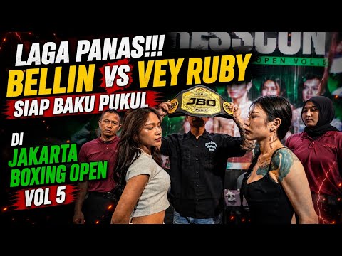 Laga Panas!!! Bellin vs Vey Ruby Siap Baku Pukul  di Jakarta Boxing Open Vol 5