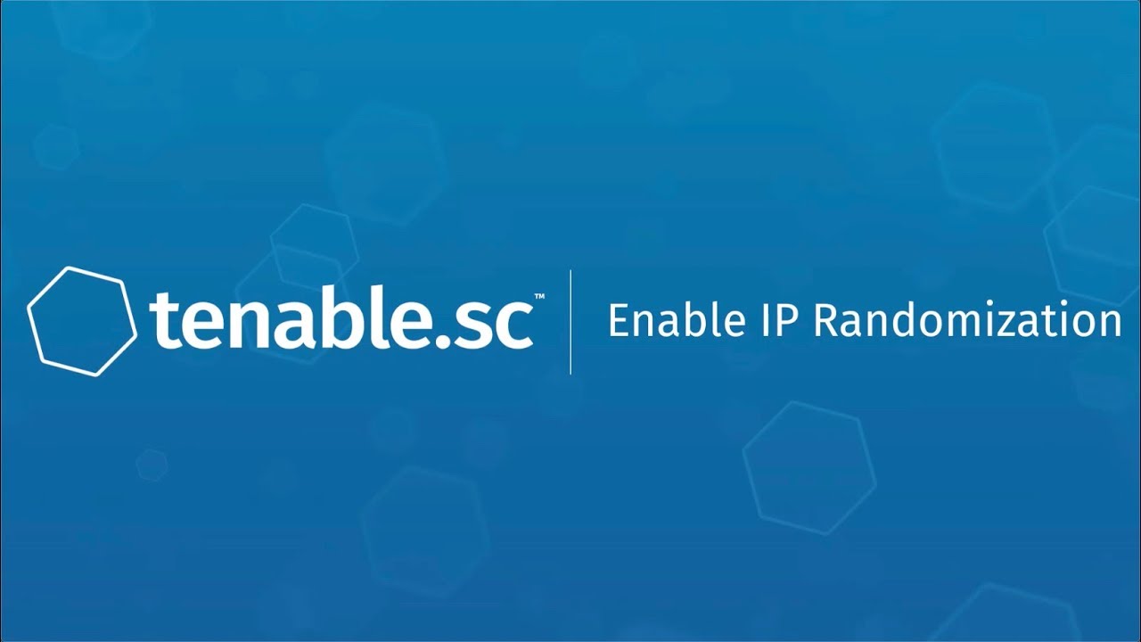 Enable IP Randomization in Tenable.sc - YouTube