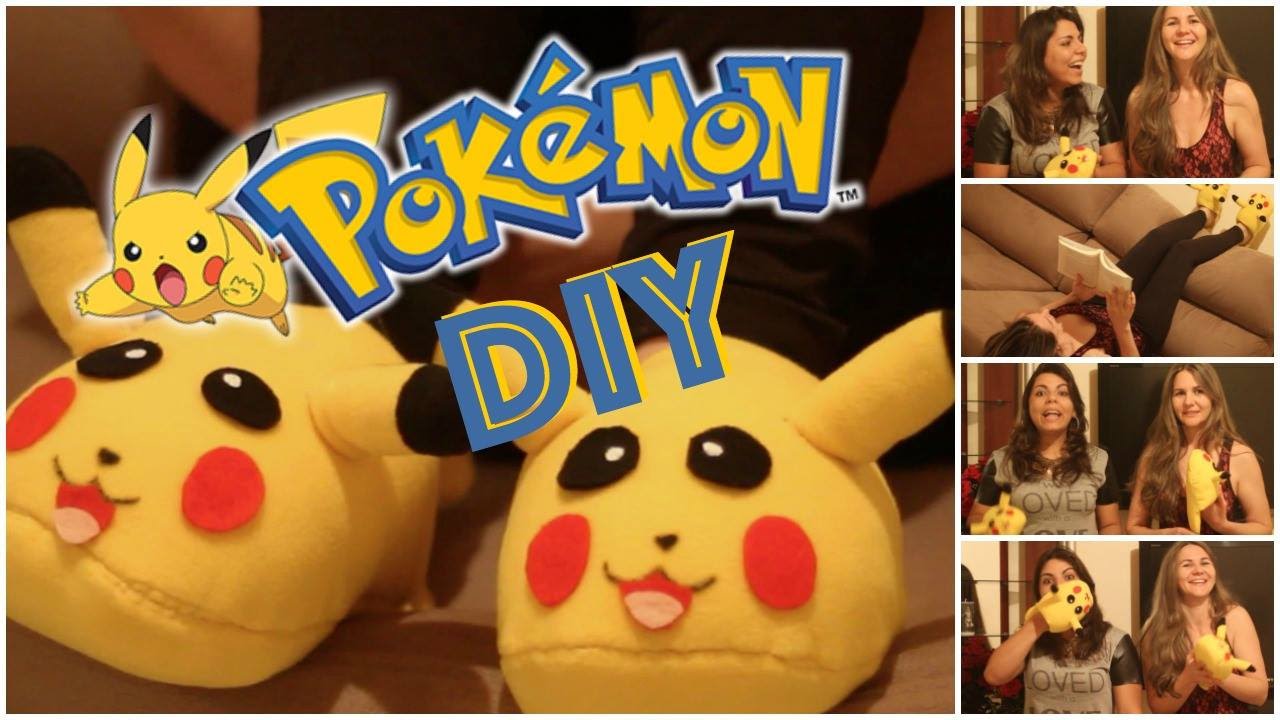 DIY Pantufa Pikachu - YouTube