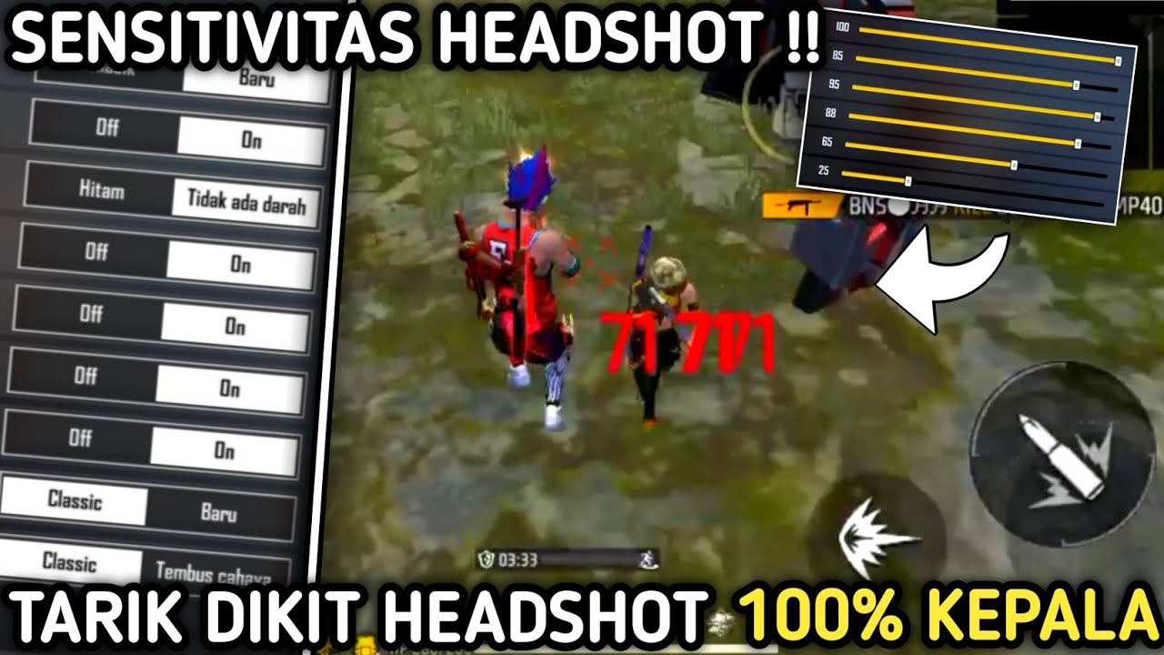 Auto Headshot Sensitivitas Free Fire Terbaik !! Sensitivitas Headshot Setelah Update 2022 - YouTube