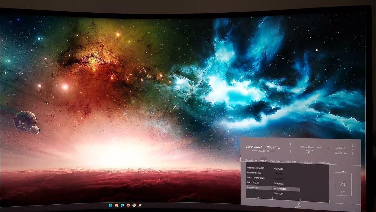 ViewSonic XG341C-2K Menu System (OSD) - YouTube