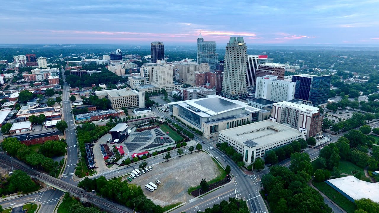 Aerial View of Cary, Raleigh, North Carolina - YouTube