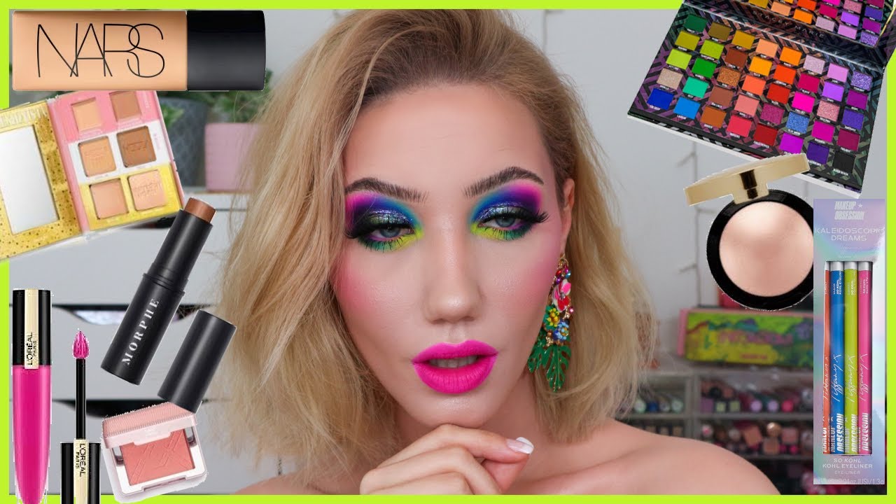 RETRO RAINBOW GLAM MAKEUP TUTORIAL | MAKEMEUPMISSA - YouTube