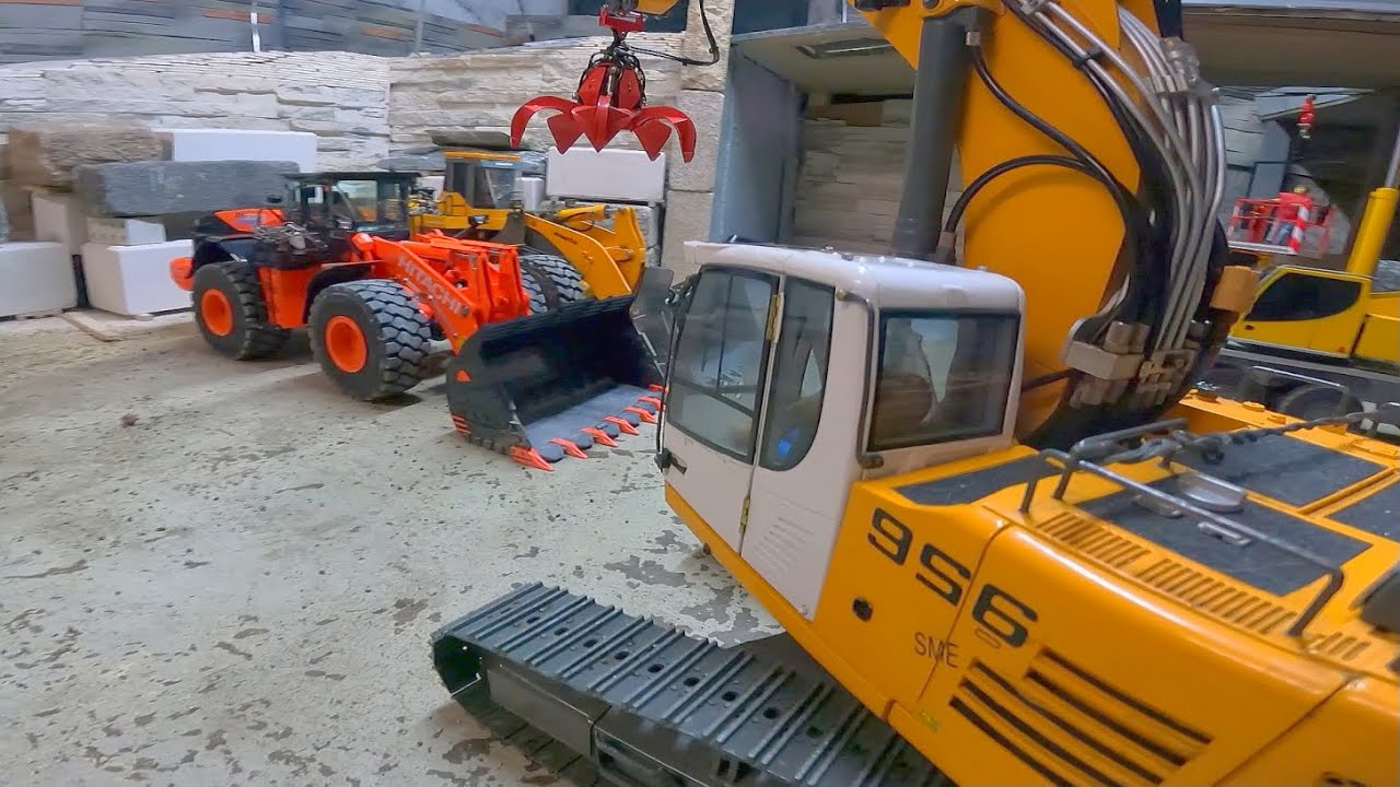 LIEBHERR 956 WITH GRIPPER!!! Heavy work day with the Excavator - YouTube