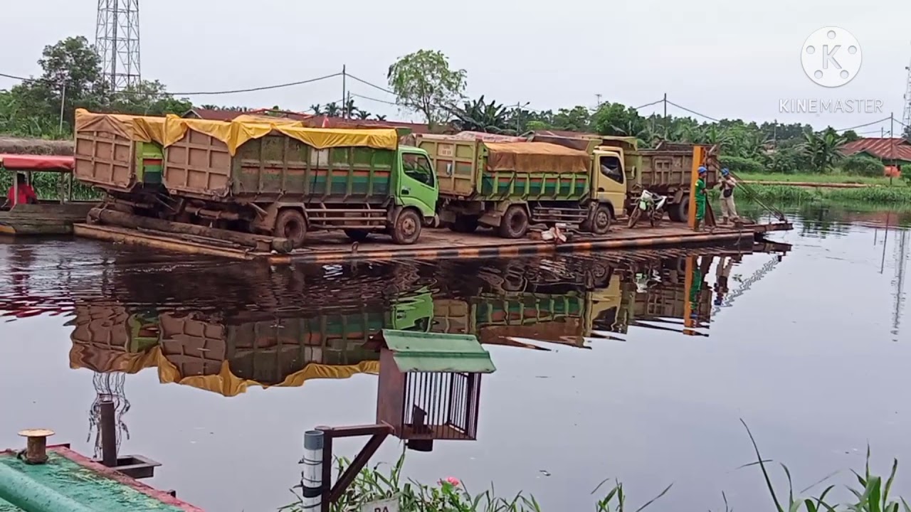 ponton penyebrangan mobil - YouTube
