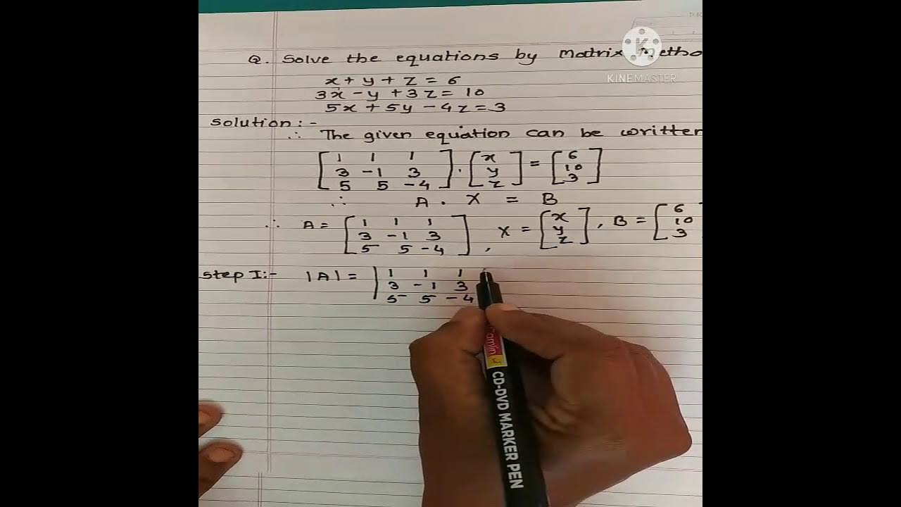 Basic Mathematics- Matrix Inversion Method - YouTube