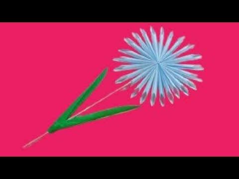 How to Make a Drinking Straw Flower - YouTube