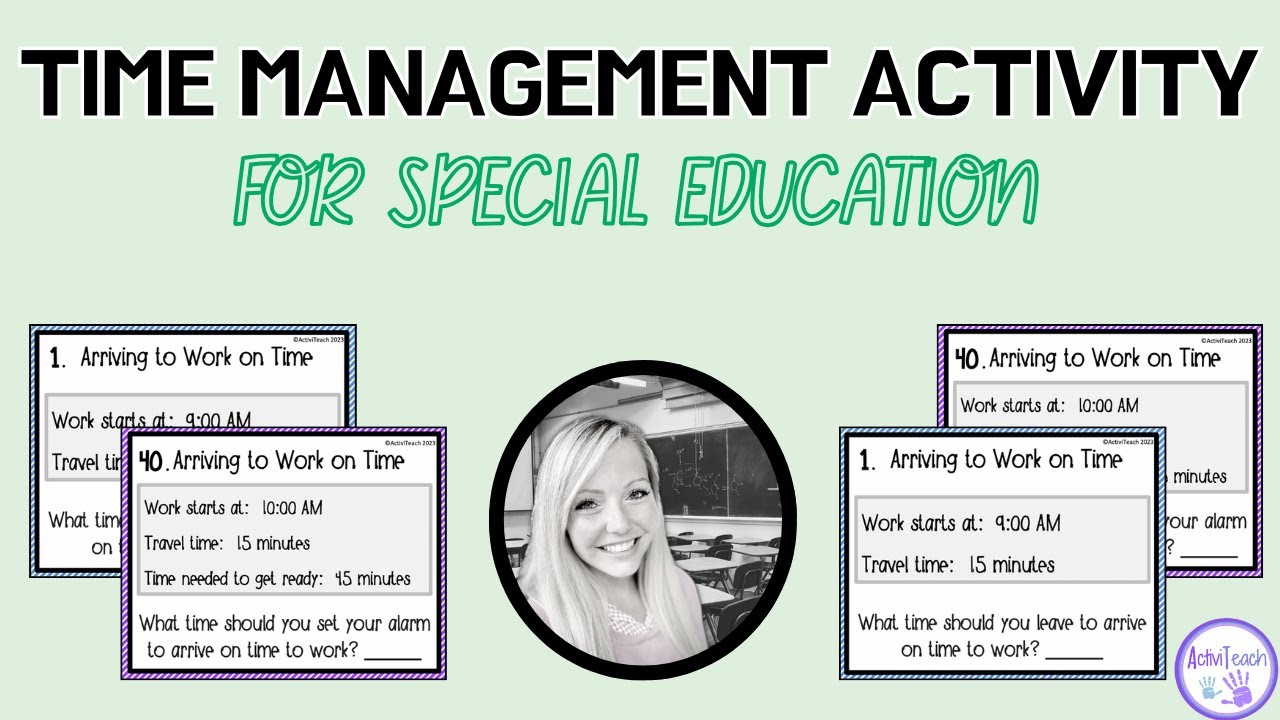 Time Management Activity for Special Education: Write the Room Arriving ...