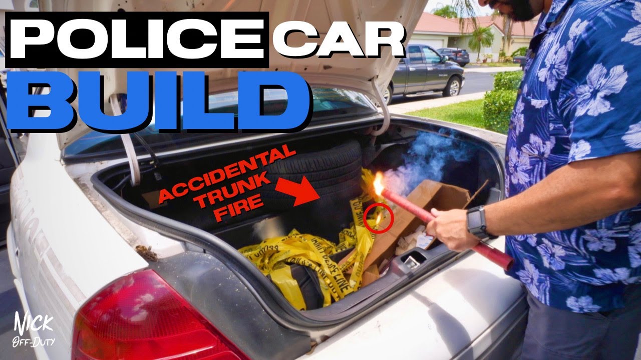 POLICE CAR BUILD -TRUNK FIRE, Trunk Search, Interior Cleanse (Ford ...