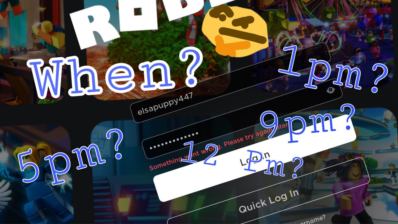 🧚🏻‍♀️ What time will roblox be back? ROBLOX IS DOWN Issue Part 3 🌸 ...