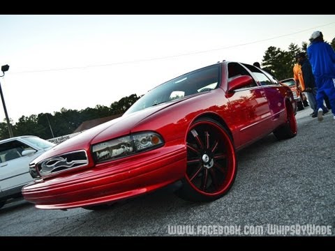 BEATING !! Candy Red Chevrolet Impala SS on 24" Asanti - YouTube