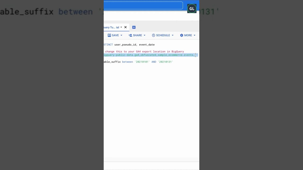 BigQuery Setting Date Range For GA4 Data YouTube BigQuery Setting Date Range For GA4 Data YouTube
