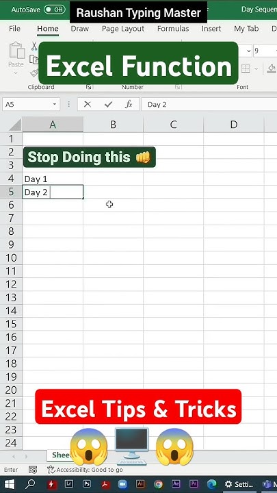 Day Tricks in Excel | Excel Tips and Tricks #excel #advanceexcel #exceltricks # ...